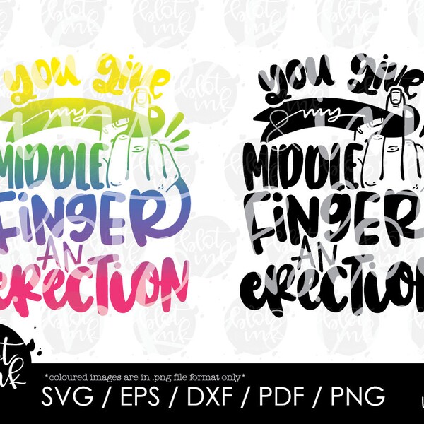 You Give My Middle Finger a Erection Svg - Etsy