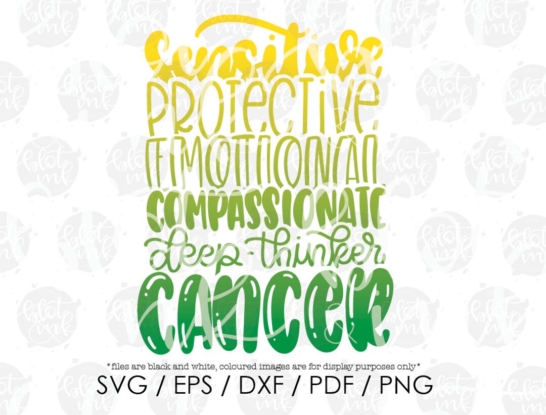 Cancer Traits SVG Adults Kids Astrological Signs Cancer List - Etsy