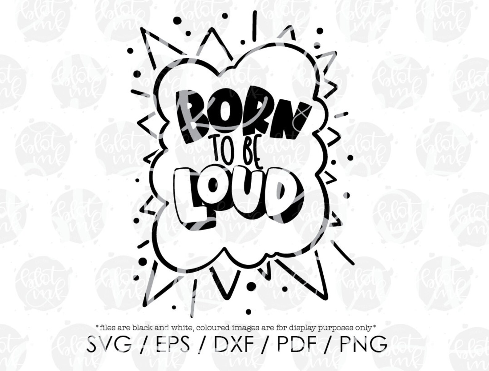 Born to Be Loud SVG Cute Funny Kids Baby Boy Girl Loud Comic | Etsy