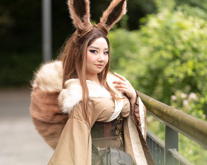Evoli Eevee Cosplay // Full Set // Ears Tail Collar // Pokemon - Etsy 日本