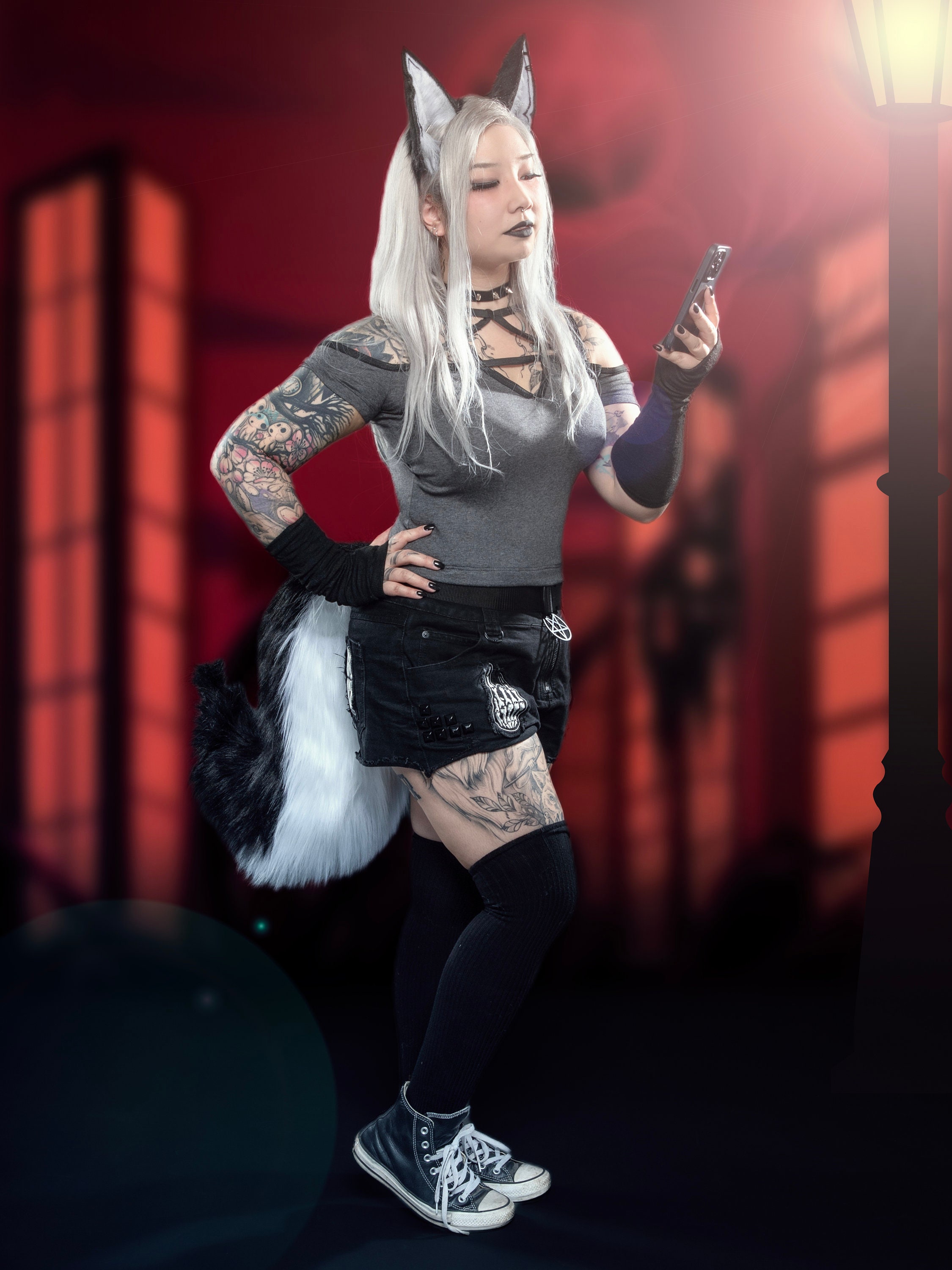Two Color | Loona Helluva Boss Inspiriert Wolfschwanz | Single Tail ...
