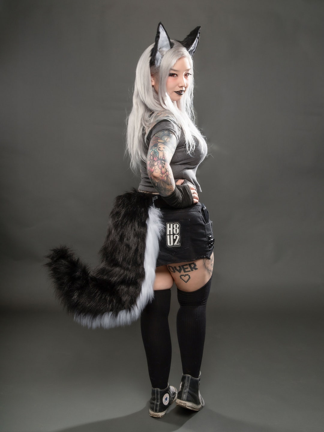 Two Colors Loona Helluva Boss Inspired Wolf Tail Single Tail Cosplay ...