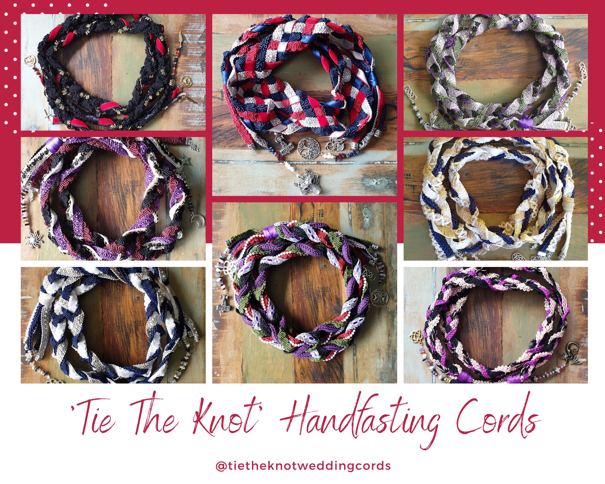 CUSTOM Handfasting Cord, Wedding Cords, Ceremony Braid, Hand Fasting ...