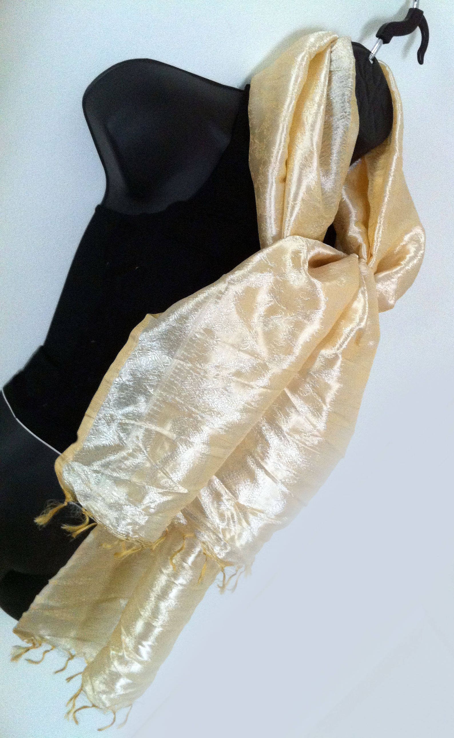 Ivory Brocade Scarf- Bridal Wedding Wrap-fringe Scarf-paisley Silk ...