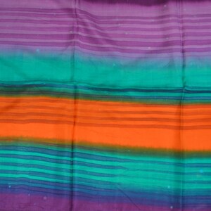 Silk Scarf,striped Silk Wrap,100% Silk,modern Scarf,head Scarf,tie Dye ...