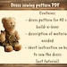 Build a Bear Clothes Pattern PDF 42 Cm 16.5 Inches Teddy Bear Dress ...