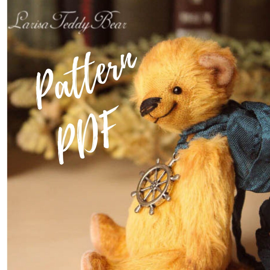 Teddy Bear Pattern Pdf, Teddy Bear Sewing Pattern, Artist Bear Patterns ...
