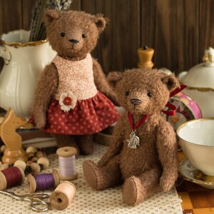 7 Inches Easy Plush Artist Teddy Bear Sewing Pattern Pdf With Clothes ...
