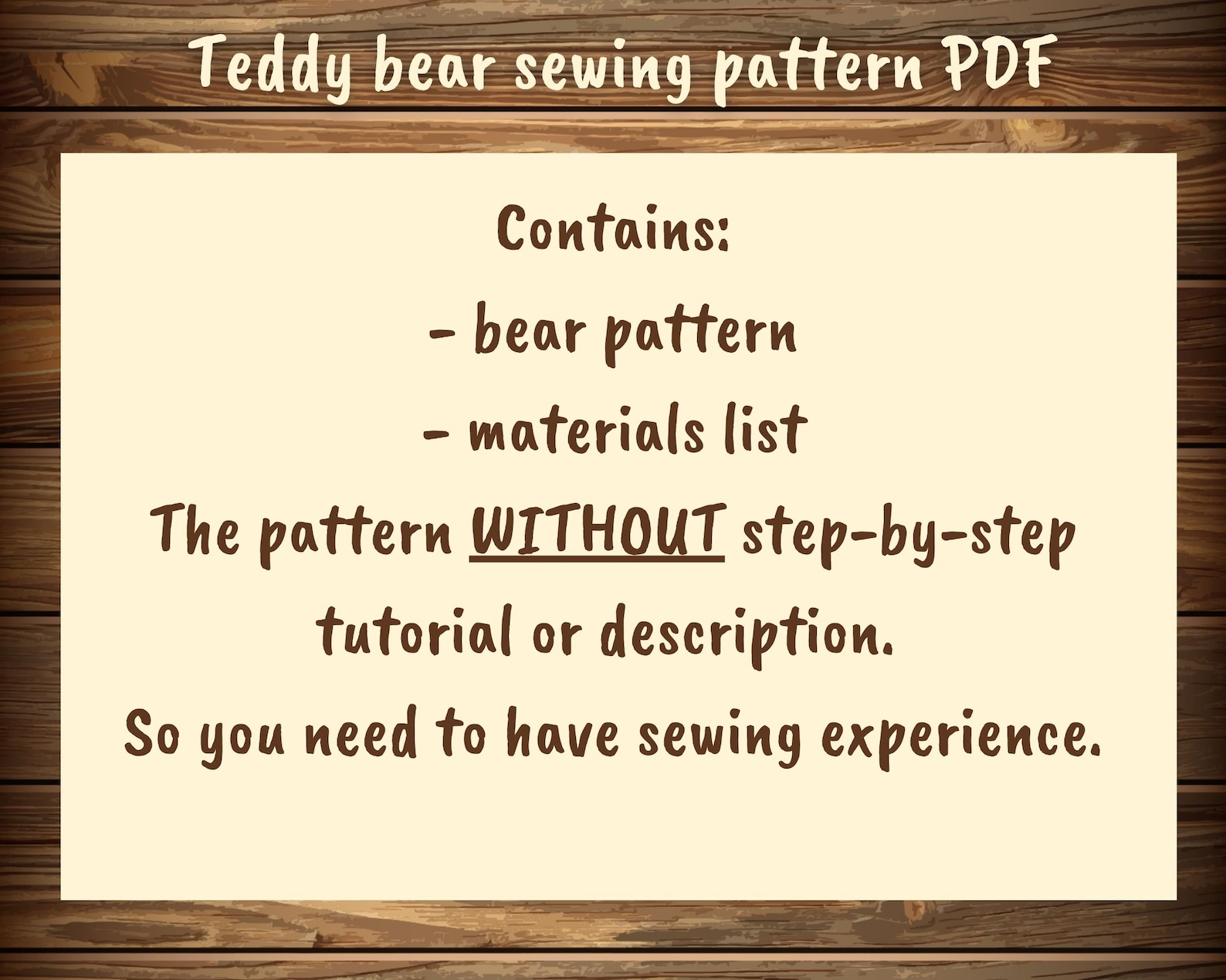 Teddy Bear Pattern Pdf Teddy Bear Sewing Pattern Artist Bear - Etsy
