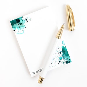 Watercolor Notepad Personalized Notepad Note Pads Custom - Etsy