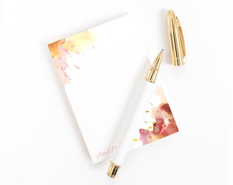 Watercolor Notepad Personalized Notepad Note Pads Custom | Etsy