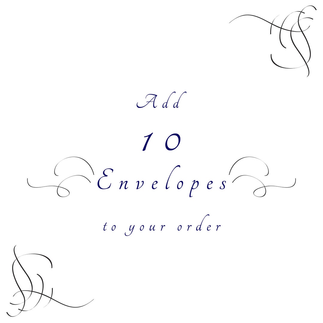 Add 10 Envelopes to Your Notepad Order, 10 Colored Envelopes Add On ...