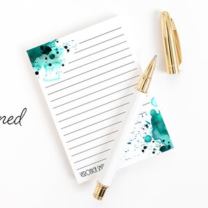 Watercolor Notepad Personalized Notepad Note Pads Custom - Etsy