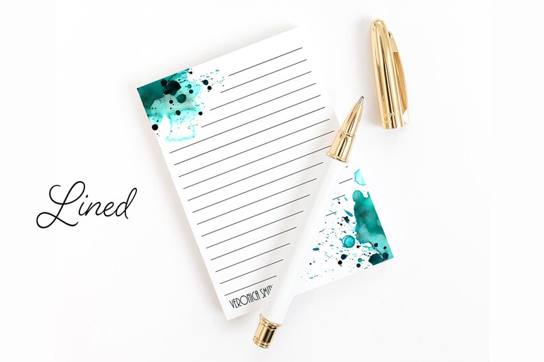 Watercolor Notepad Personalized Notepad Note Pads Custom - Etsy