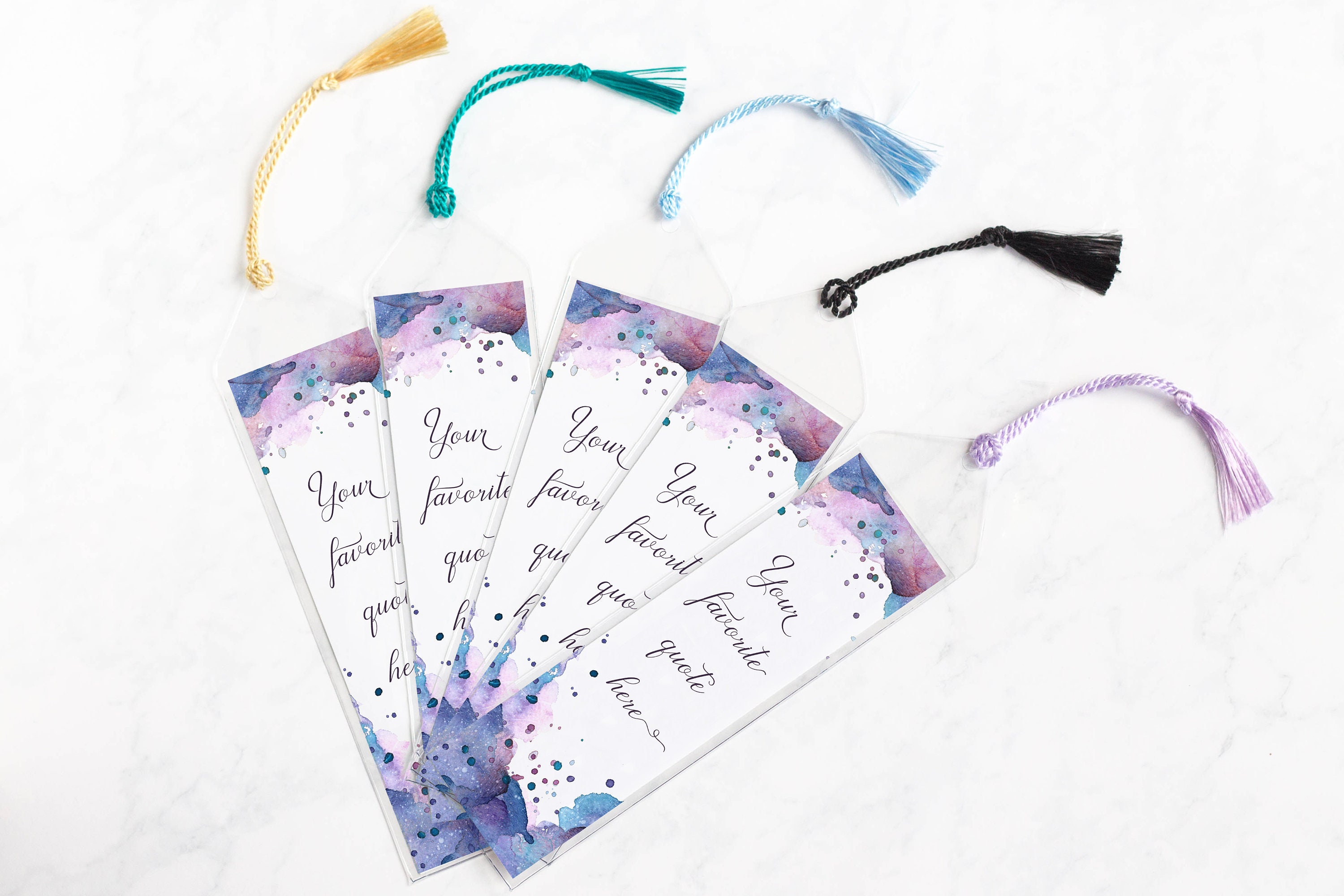 Wedding Favours Ideas Custom Bookmark Watercolor Wedding | Etsy