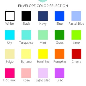 Add 10 Envelopes to Your Notepad Order, 10 Colored Envelopes Add On ...