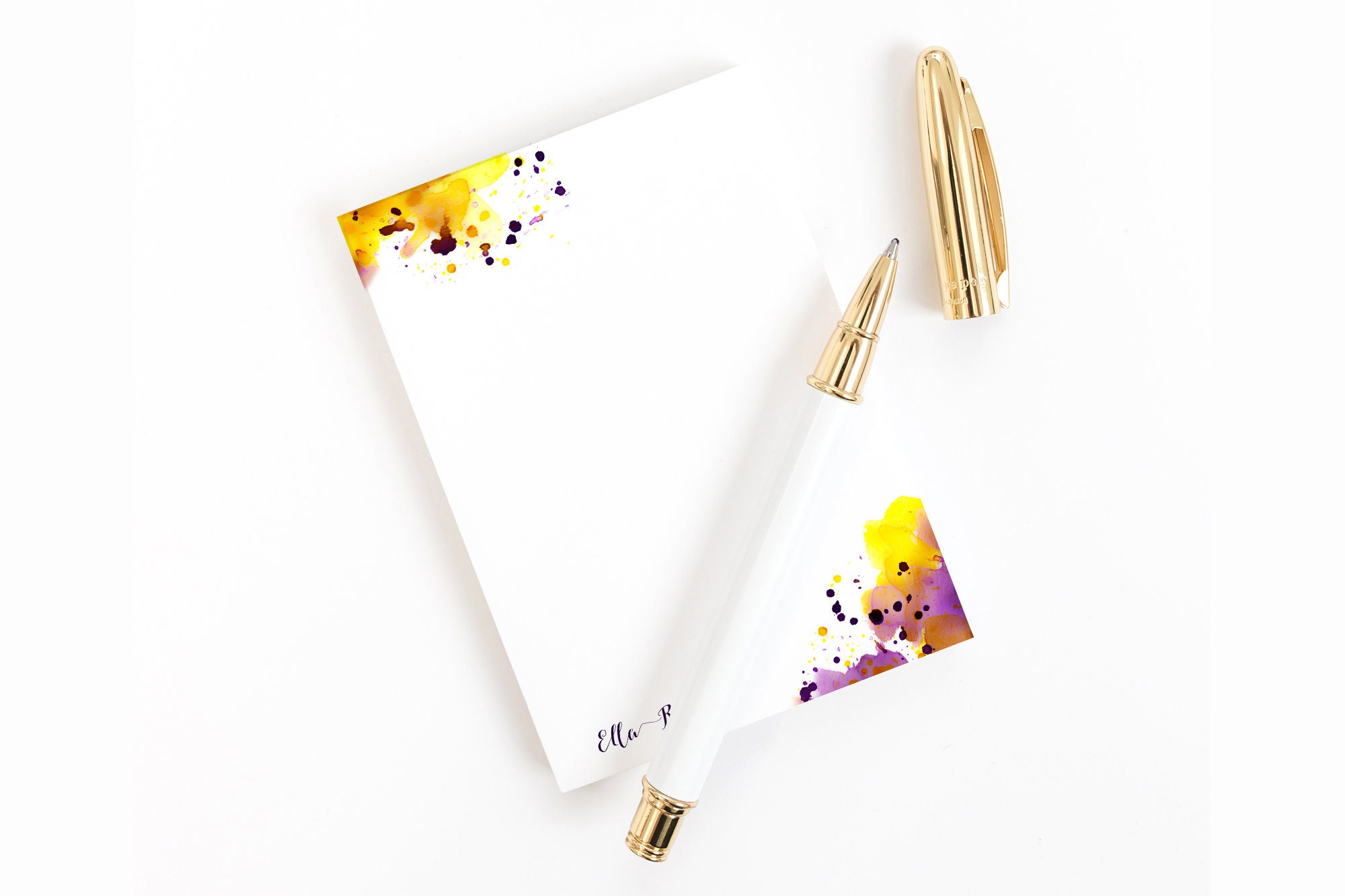 Personalized Notepad Watercolor Stationery Custom Notepad - Etsy
