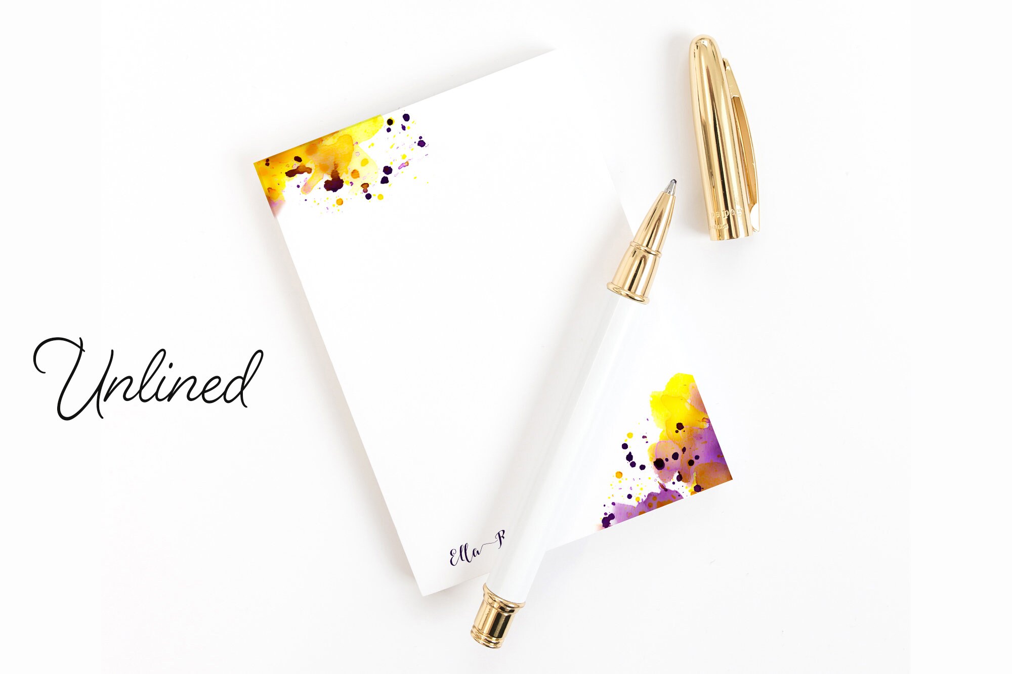 Personalized Notepad Watercolor Stationery Custom Notepad - Etsy