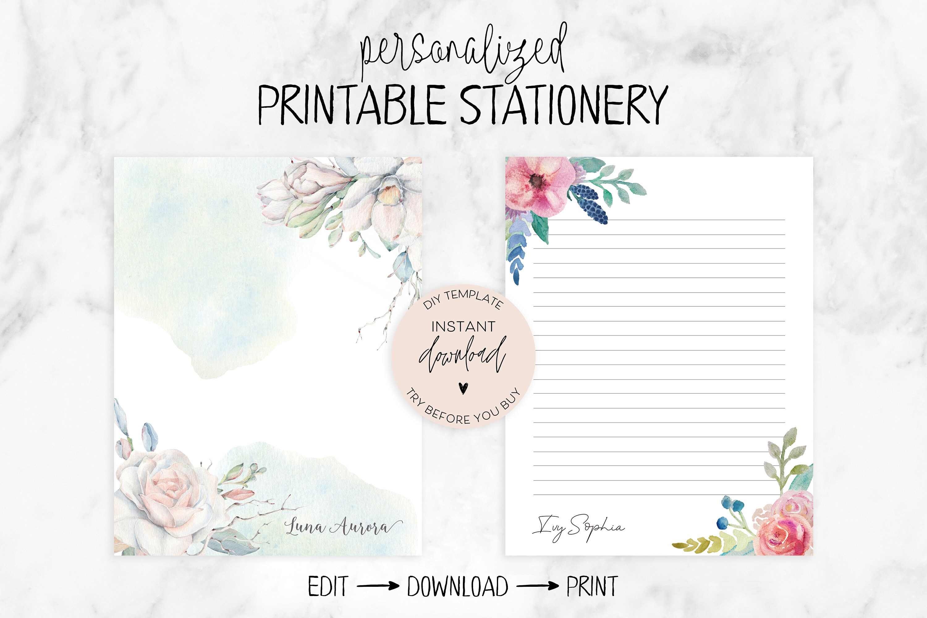 Wedding Stationery Paper Printable