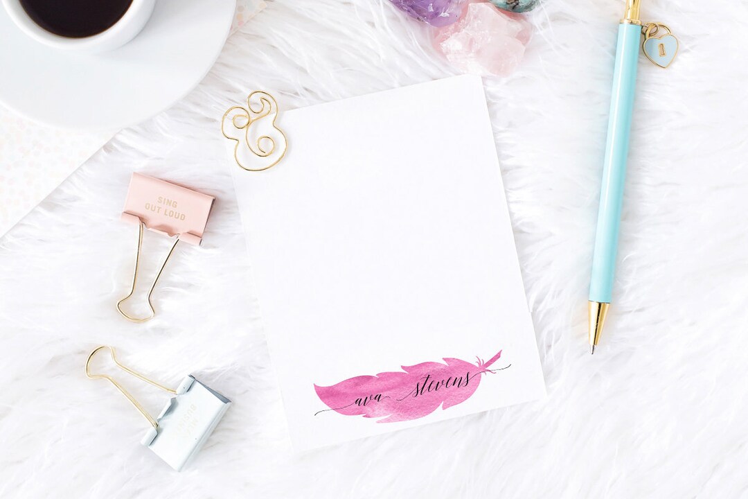 Personalized Stationery Set for Women, Personalized Note Cards With ...