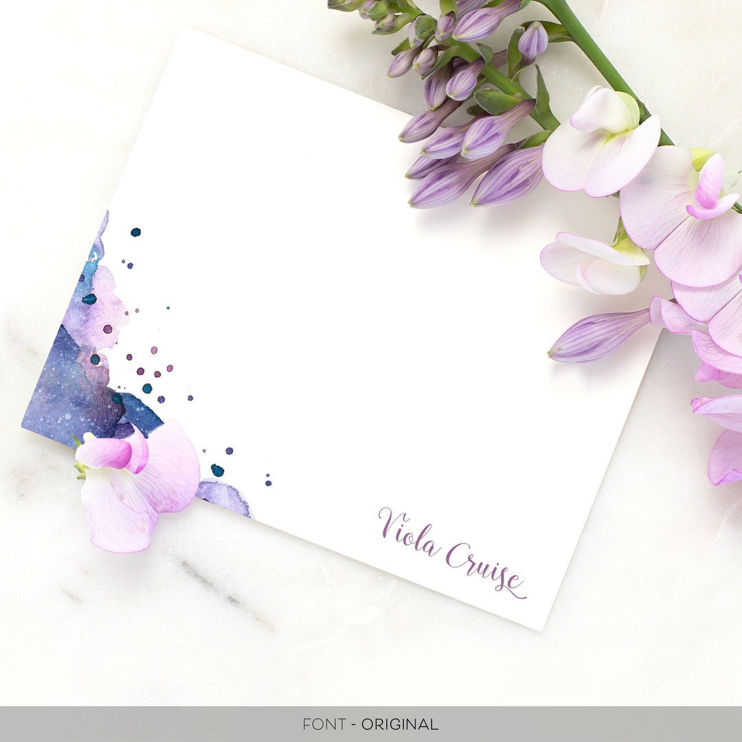Note Cards With Envelopes, Personalized Stationary Set, Personalized ...