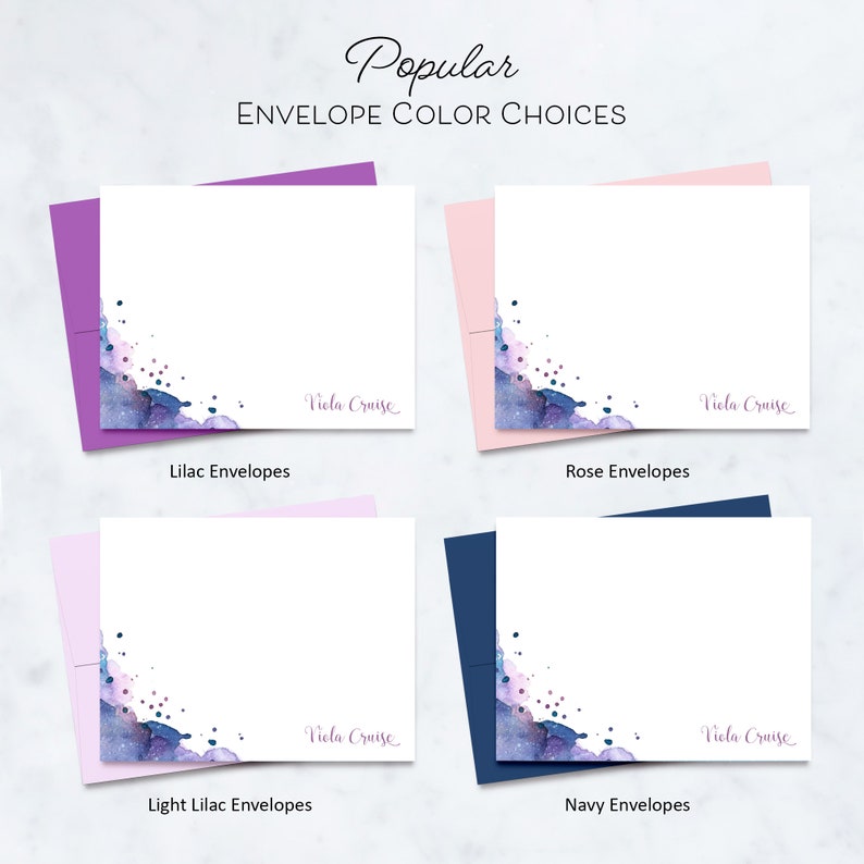 Note Cards With Envelopes Personalized Stationary Set - Etsy