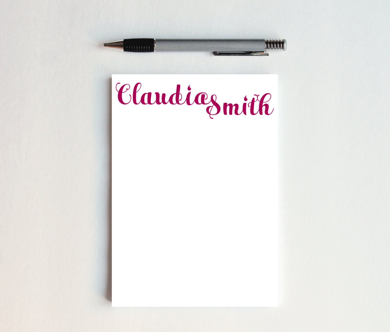 Notepad Modern Calligraphy Script Personalized Notepad Custom - Etsy