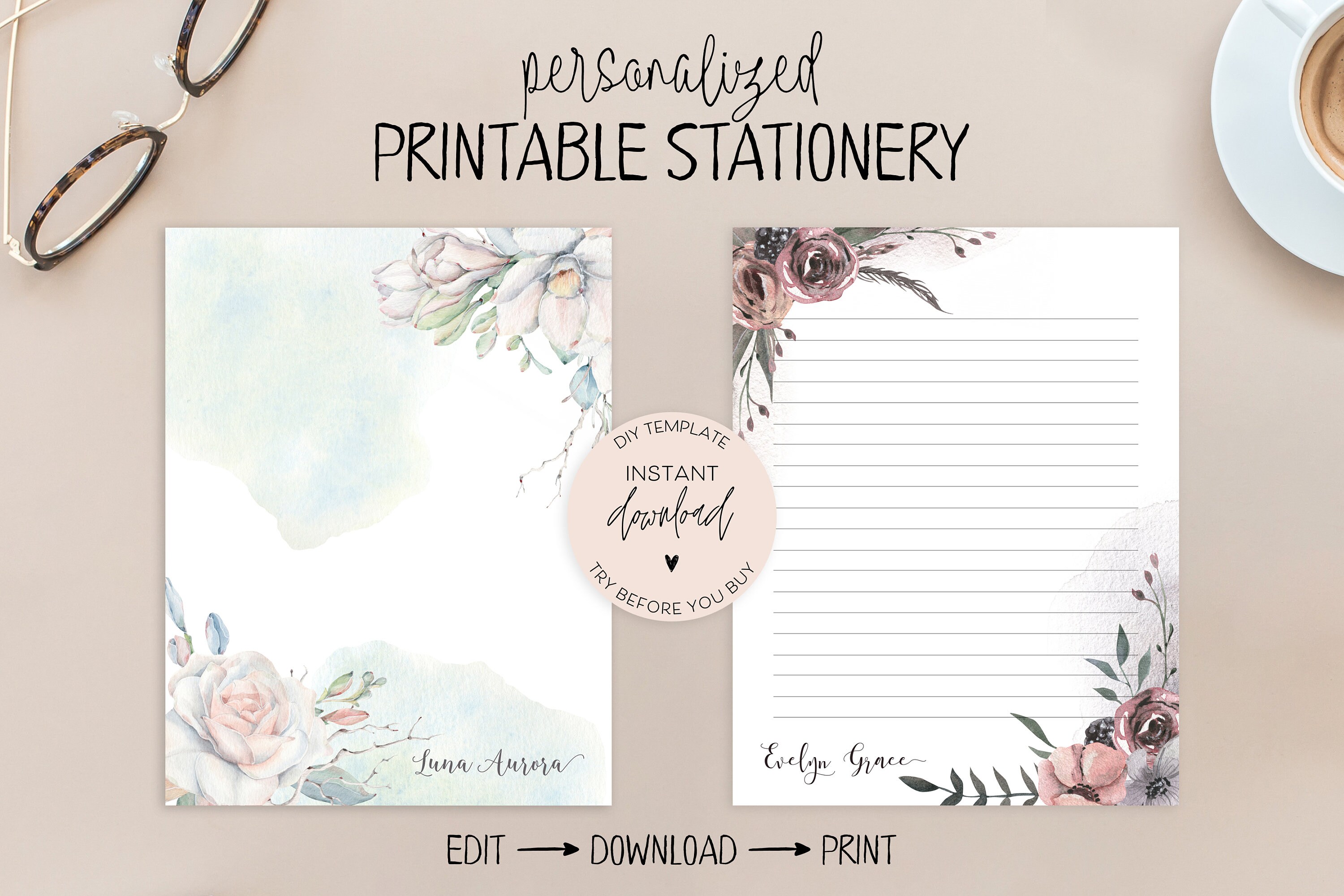 Free Lined Stationery Templates