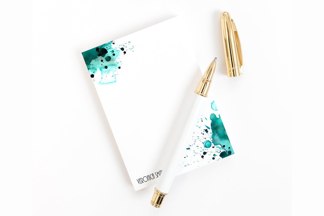Watercolor Notepad Personalized Notepad Note Pads Custom - Etsy