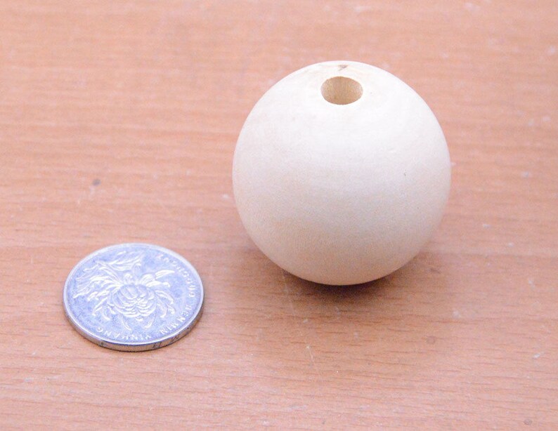 10pcs Large Round Wood Beads Finding40mm or 1.57 Round - Etsy