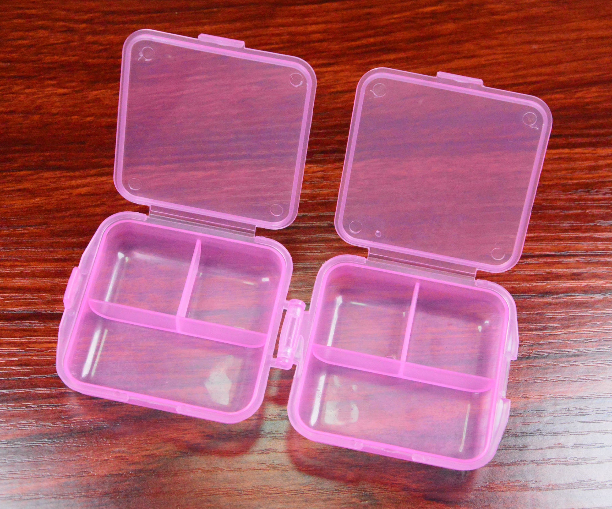 2 Square Plastic Box,small Container Box,assorted Color Plastic Box ...