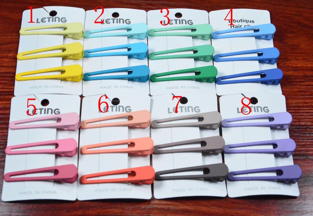 Colorful Alligator Hair Clips,3pcs Metal Alligator Clips,jewelry Clips ...