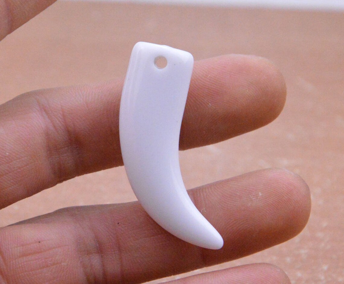 15pcs White Aminal Teeth Charm.acrylic Monster Fangs | Etsy