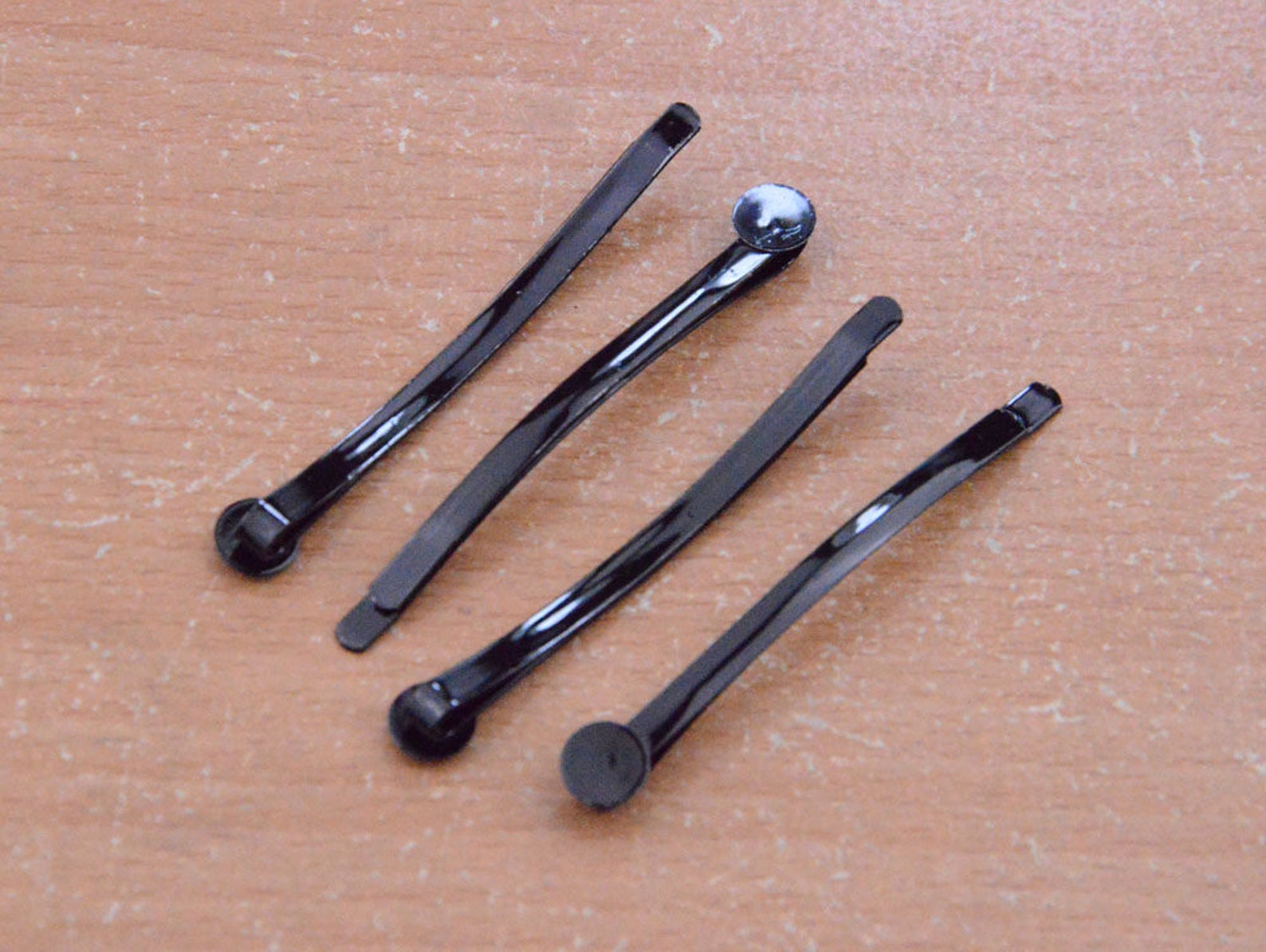 50pcs Black hair clipsmetal clip with 8mm pad black | Etsy