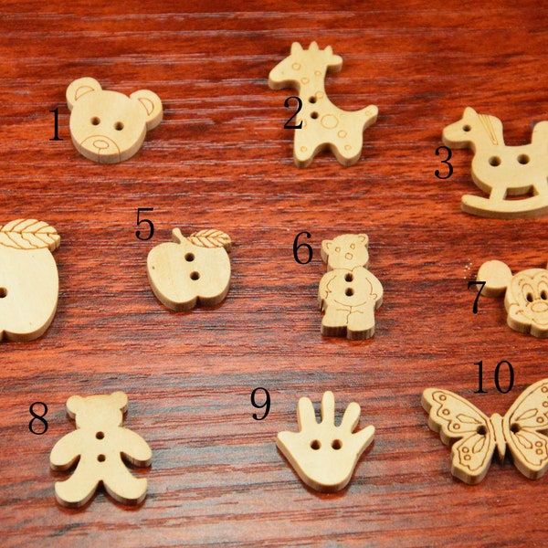 Wooden Button - Etsy