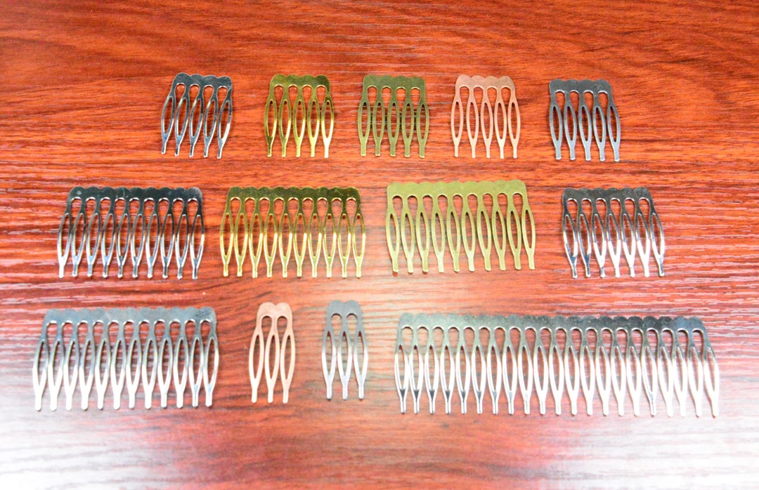Assorted Size Hair Combs,blank Hair Comb,veil Comb,metal Hair Clip ...