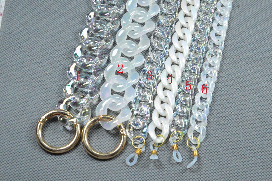 Twist Plastic Chain.transparent Chain.clear Necklace Chain.chunky Chain ...