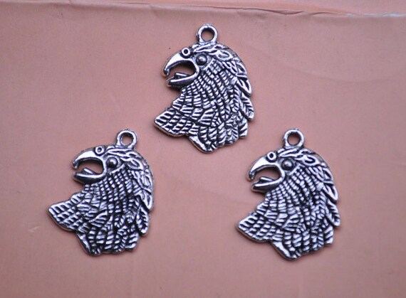 25Pcs Antique Silver hawk's head Hawk Head Pendant | Etsy