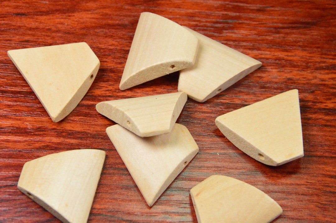 Natural Wooden Ladder-shaped Bead,10pcs Wooden Trapezoid Bead ...