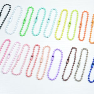 20pcs Ball Chain Connector, Assorted Metal Ball Chain Keychain Link ...