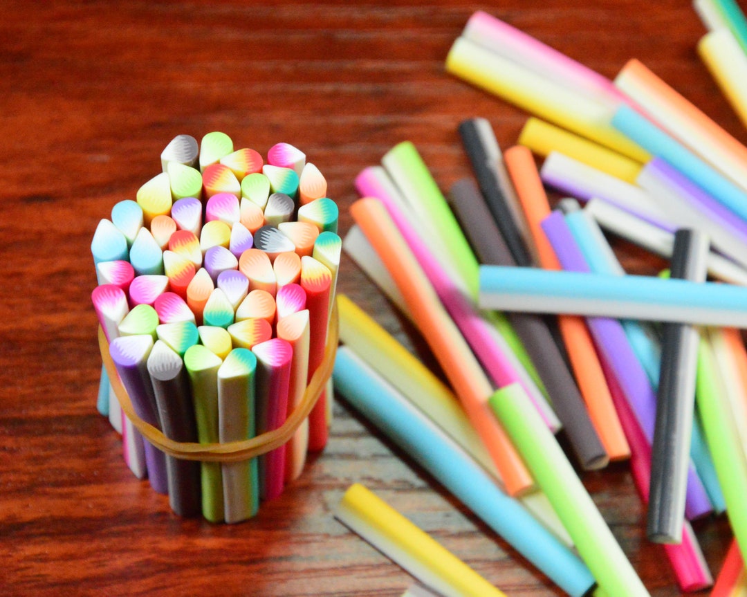 DIY Fimo Polymer Clay,50pcs Assorted Polymer Clay Sticks.fimo Cane ...