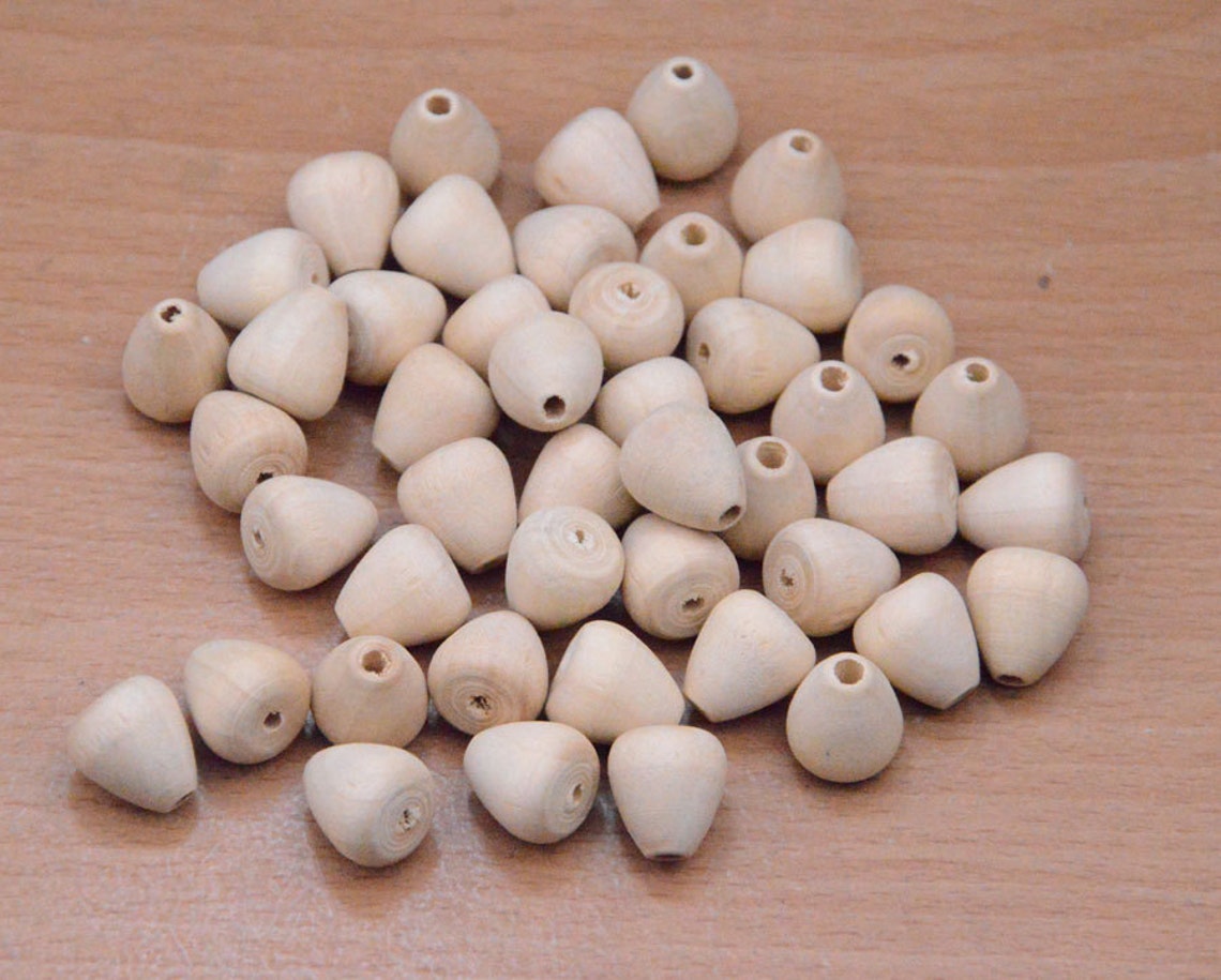 20pcs 13x12mm small wood cone bead findingunfinished cone | Etsy