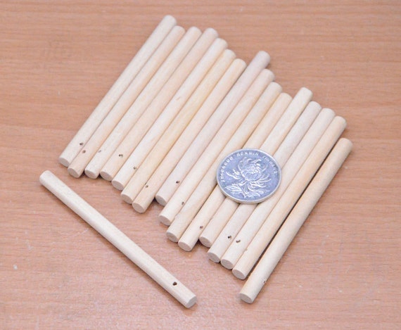 30pcs 80x6mm Thin Wood Stick Unfinished Natural Wooden Stick | Etsy