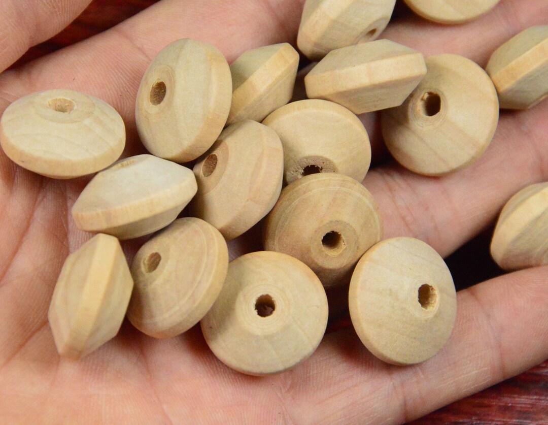 20pcs Round Wooden Abacus,natural Unfinished Wooden Beads,wood Tyre ...