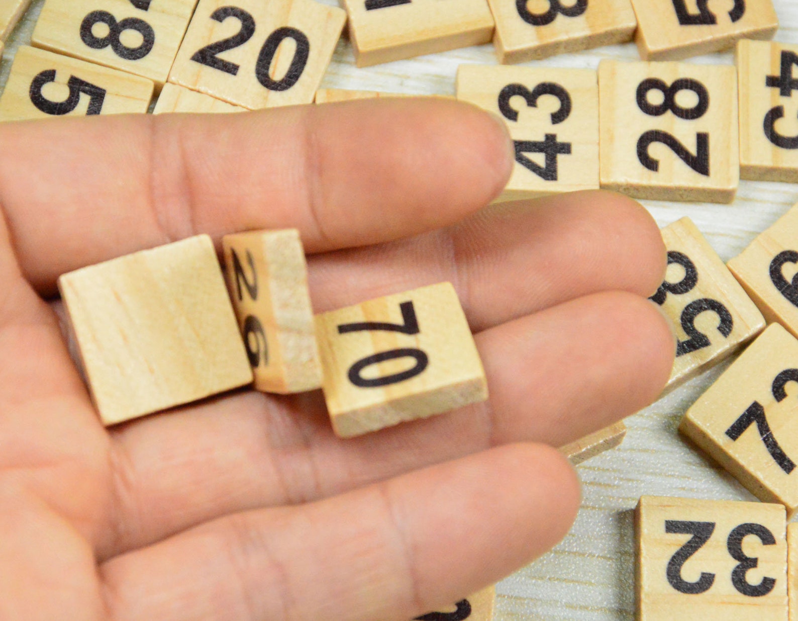 Wooden Number Blocks 1-100counting Blockseducational - Etsy