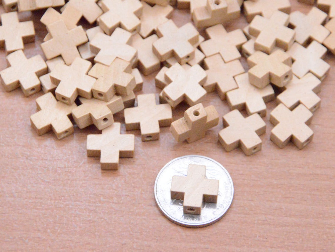 30pcs 14mm Small Wood Cross for Craftsquare Cross Shaped - Etsy