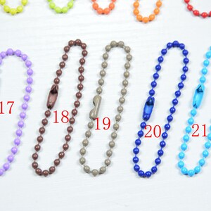 20pcs Ball Chain Connector, Assorted Metal Ball Chain Keychain Link ...