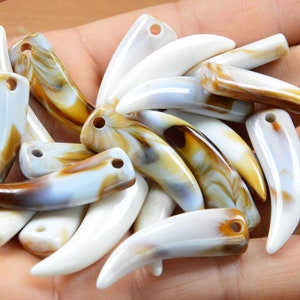 Animal Fangs20pcs Acrylic Fangsmonster Teeth Charm.vintage - Etsy