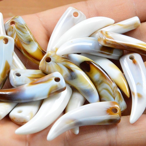 Animal Fangs20pcs Acrylic Fangsmonster Teeth Charm.vintage - Etsy