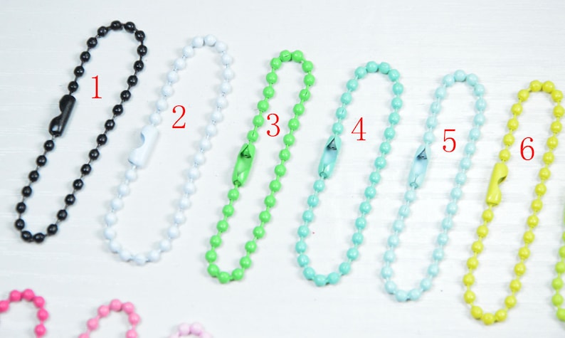 20pcs Ball Chain Connector, Assorted Metal Ball Chain Keychain Link ...